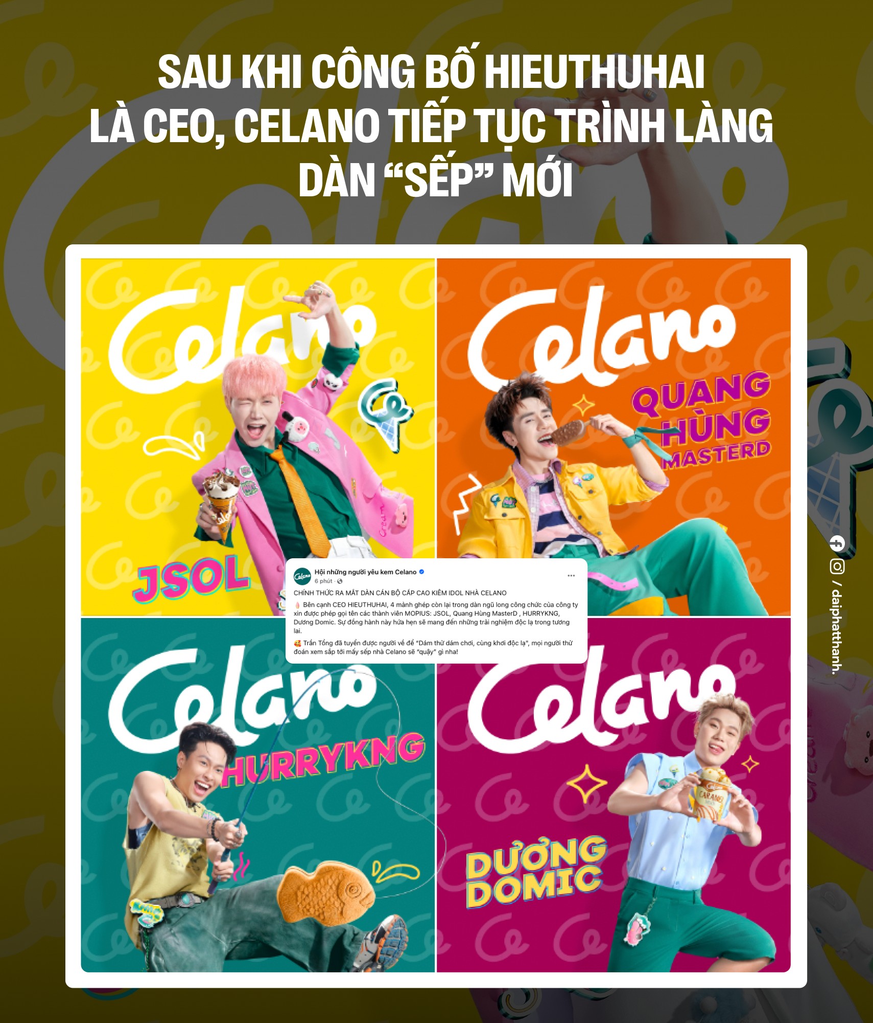 Celano khai thác văn hóa fandom với Campaign “Dám thử dám chơi"