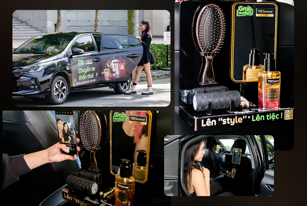 [Grab x TRESemmé ] Màn collab ra mắt salon di động trên chuyến xe thần thái