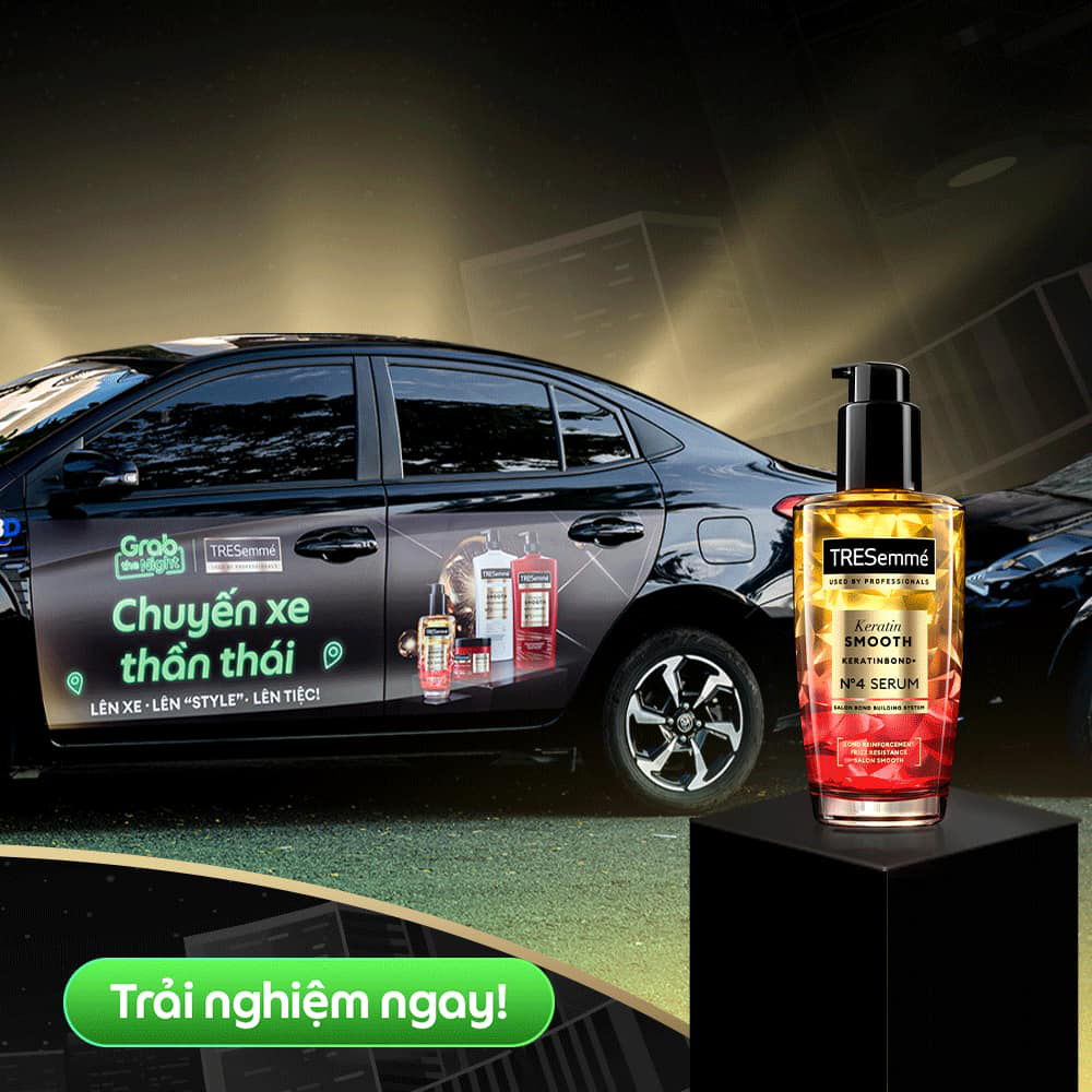 [Grab x TRESemmé ] Màn collab ra mắt salon di động trên chuyến xe thần thái