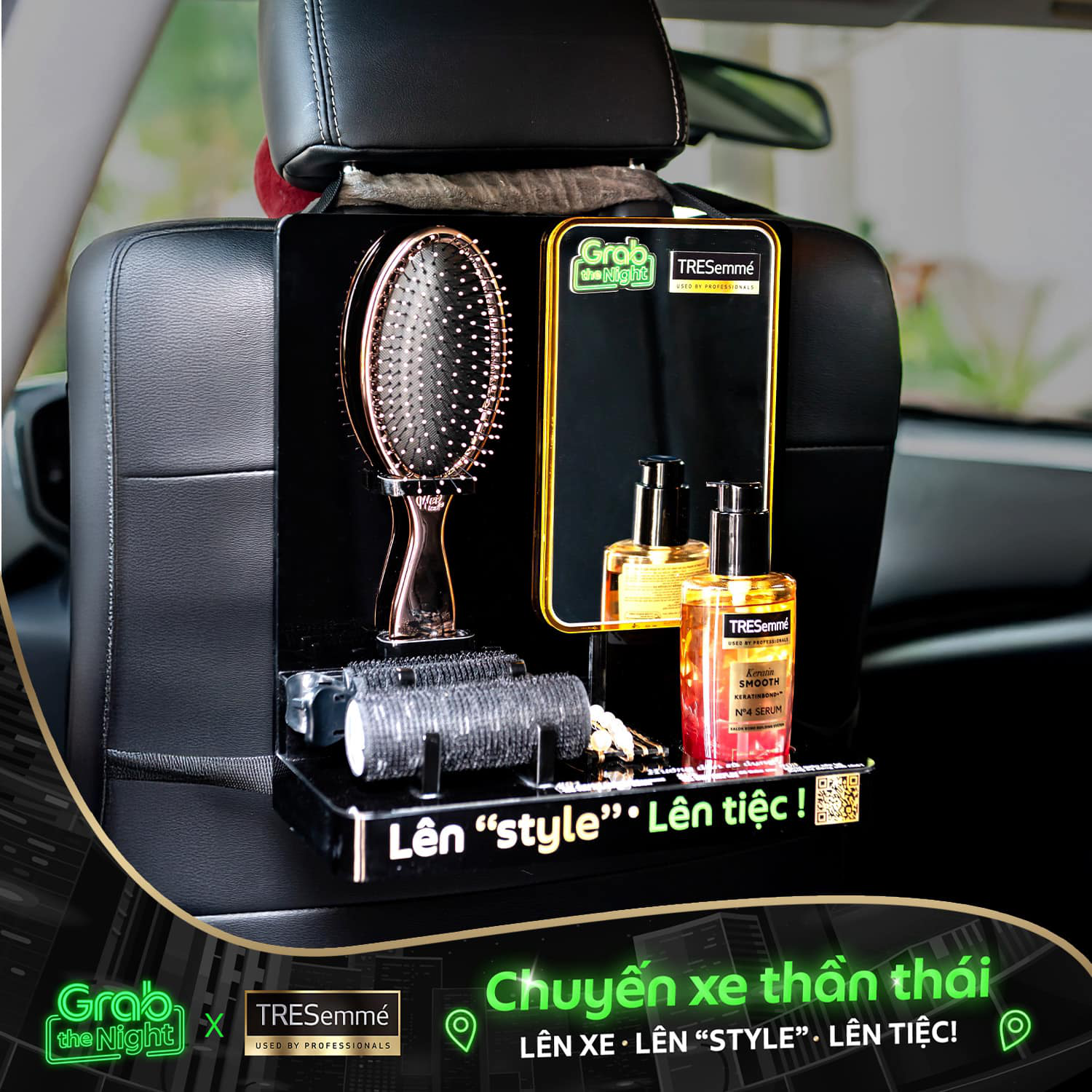 [Grab x TRESemmé ] Màn collab ra mắt salon di động trên chuyến xe thần thái